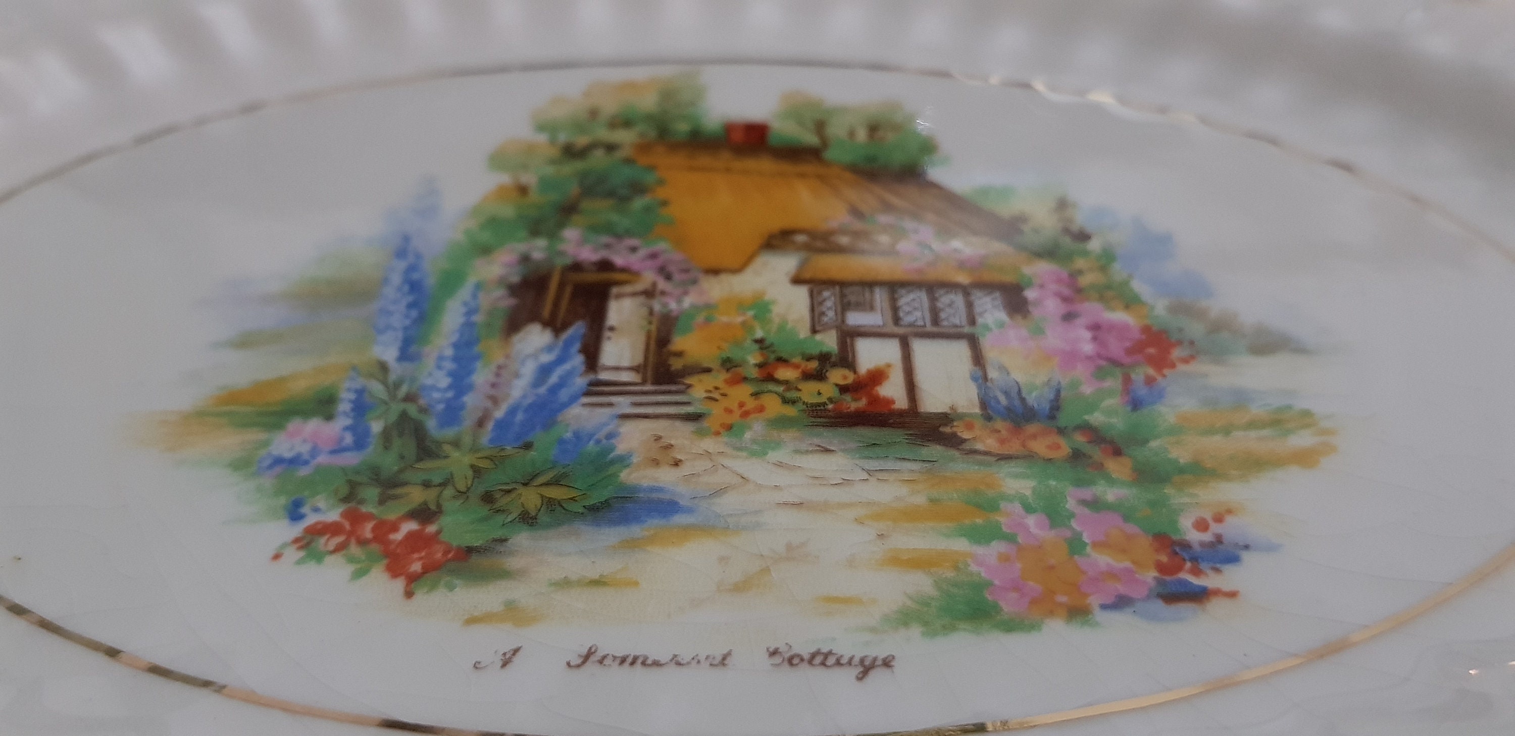 Vintage Wade Royal Victoria Pottery Serving Plate A Somerset Cottage ...