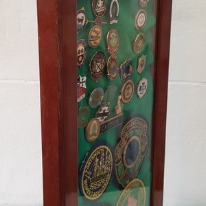 Vintage Bowling Pins Badges Patches & Wooden Glass Display Case ...