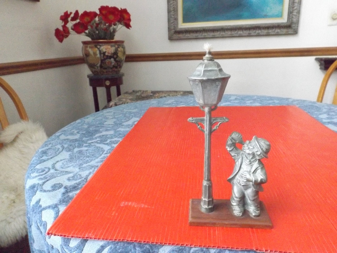 Antique, Rare, Signed OIL Lamp Figurine of Homeless Drunkard Drinking ...