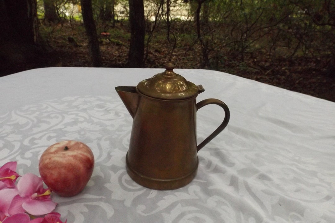 Portugal by DOURO BEM Red Copper Coffee or Tea Pot ( 8"h),pewter Plated ...
