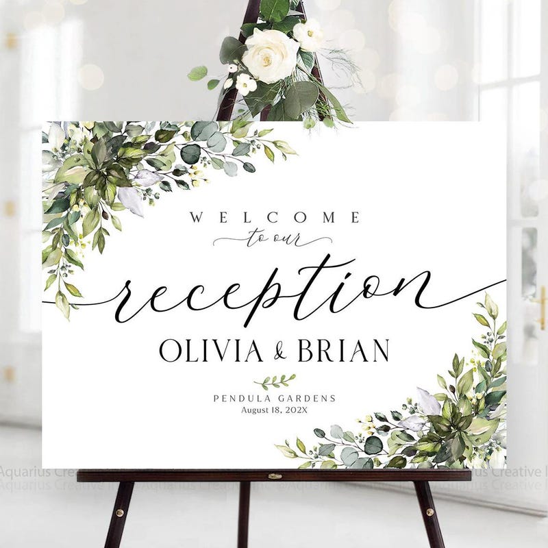 Reception Sign - Etsy