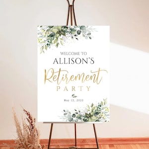 Retirement Party Sign, Retirement Welcome Sign, Retirement Celebration ...