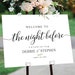 Rehearsal Sign, Rehearsal Dinner Sign, Wedding Rehearsal Sign ...