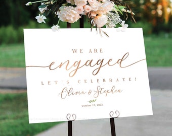 Engagement Party Sign, Engagement Welcome Sign, Engagement Decor ...