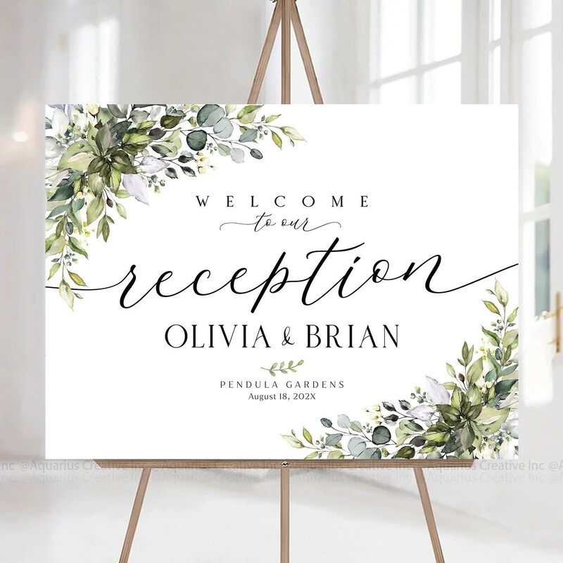 Reception Sign - Etsy