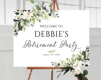 Retirement Party Welcome Sign With Photo, Retirement Celebration, Foam ...