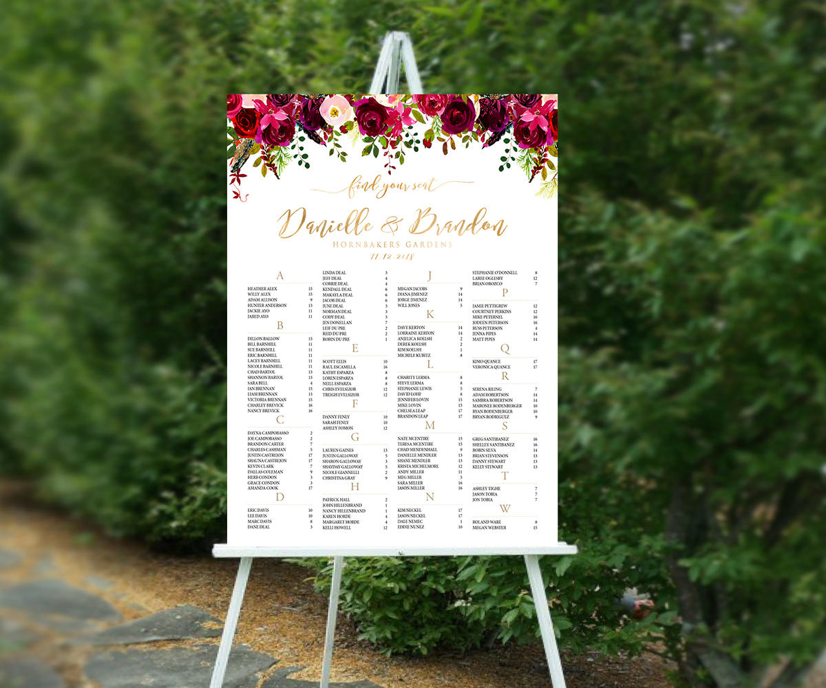 Seating chart Wedding seating chart Wedding seating chart | Etsy