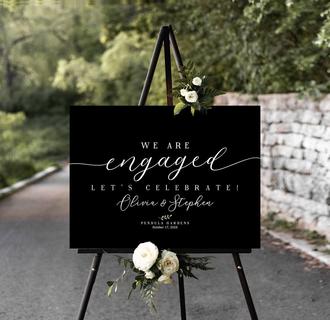 Engagement Sign, Engagement Welcome Sign, Engagement Party Sign ...
