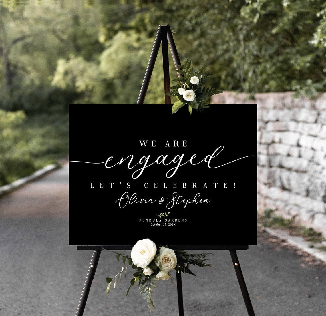 Engagement Sign, Engagement Welcome Sign, Engagement Party Sign ...