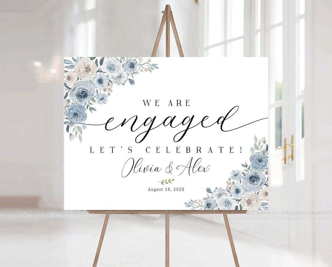 Engagement Sign, Engagement Welcome Sign, Engagement Party Sign ...