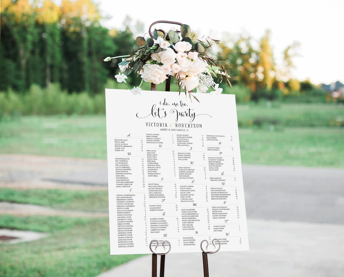 Wedding Seating Chart Seating chart Wedding seating chart | Etsy