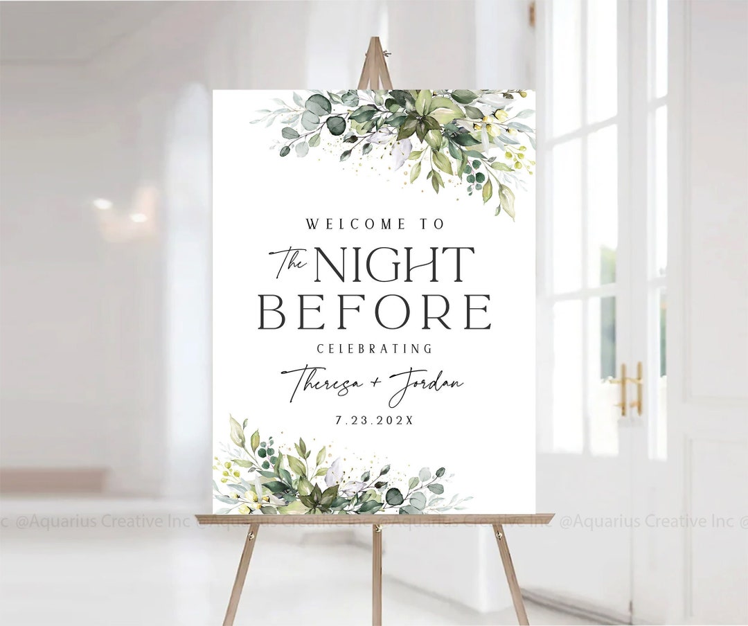 Rehearsal Dinner Sign, Rehearsal Welcome Sign, Rehearsal Dinner Decor ...