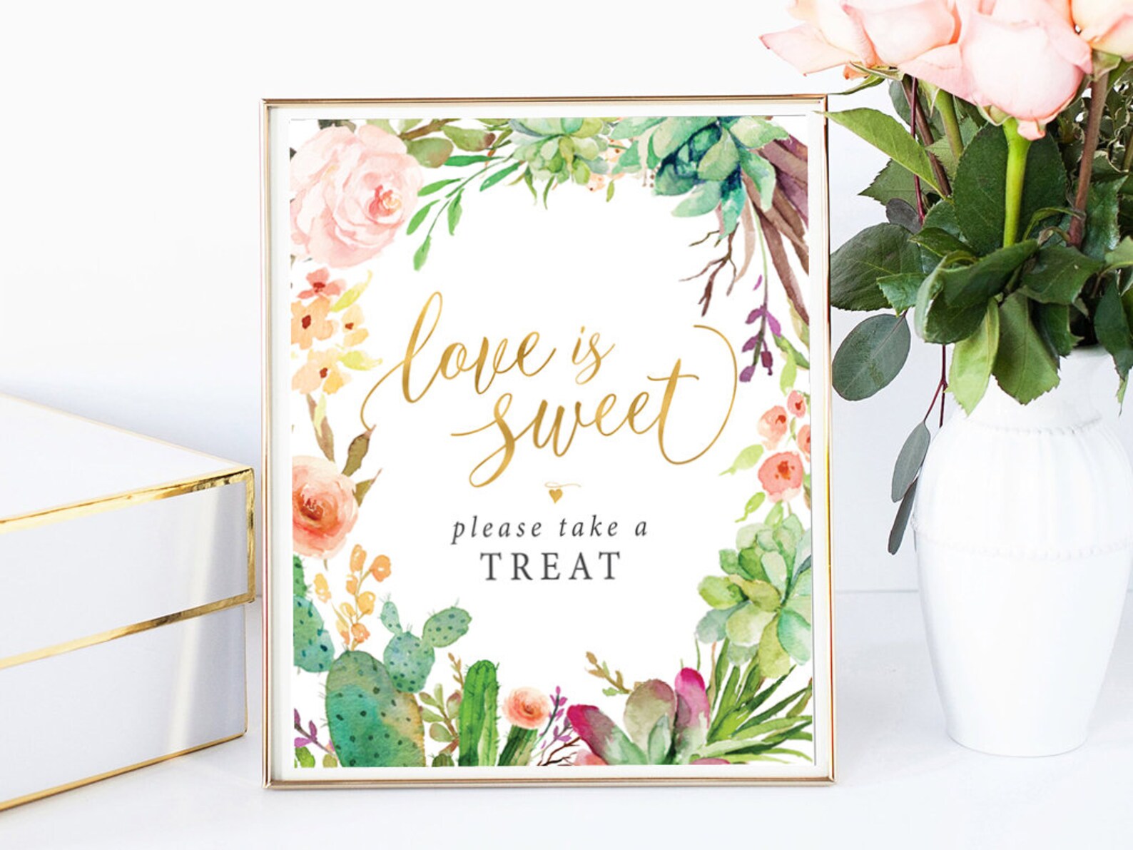 Love is Sweet Sign Dessert Table Sign Love is Sweet Take a | Etsy