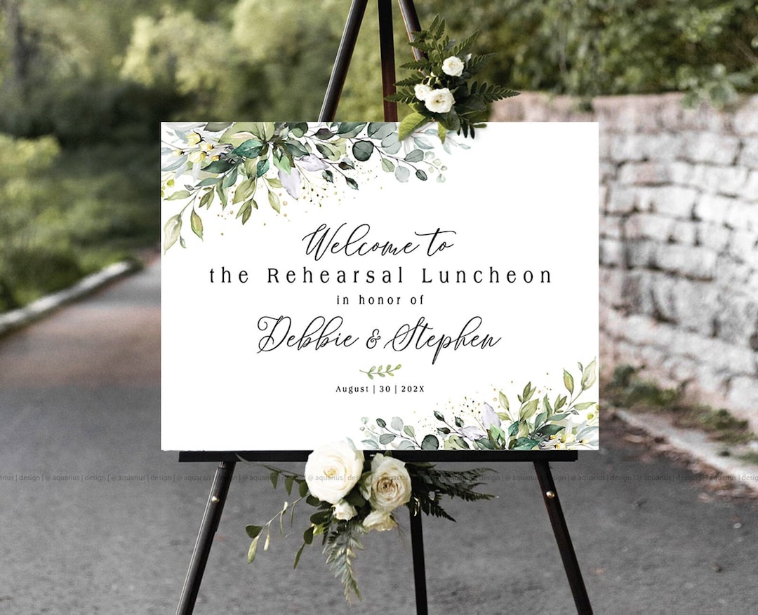 Rehearsal Dinner Sign, Rehearsal Luncheon Sign, Rehearsal Luncheon ...