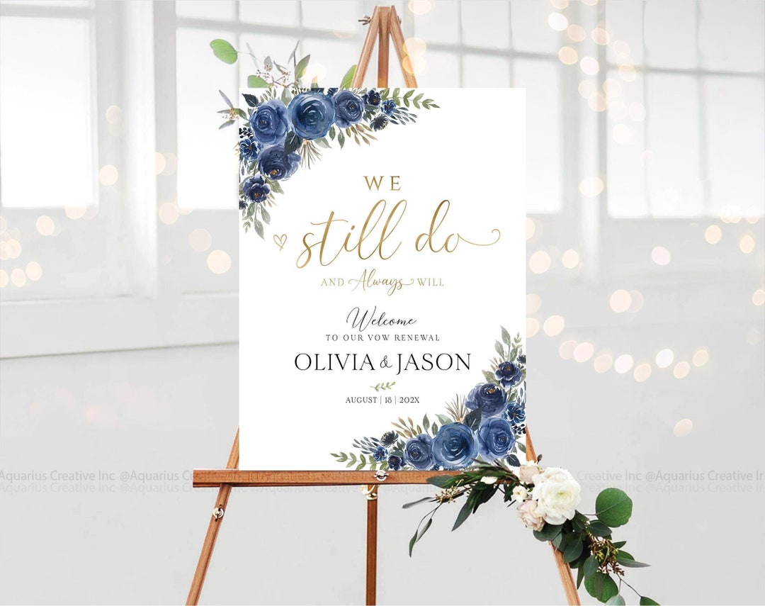 Vow Renewal Sign, Vow Renewal Decor, We Still Do Sign, Anniversary ...