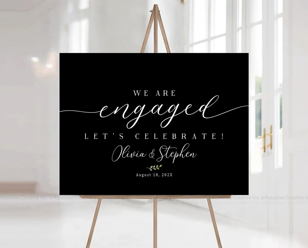 Engagement Sign, Engagement Welcome Sign, Engagement Party Sign ...