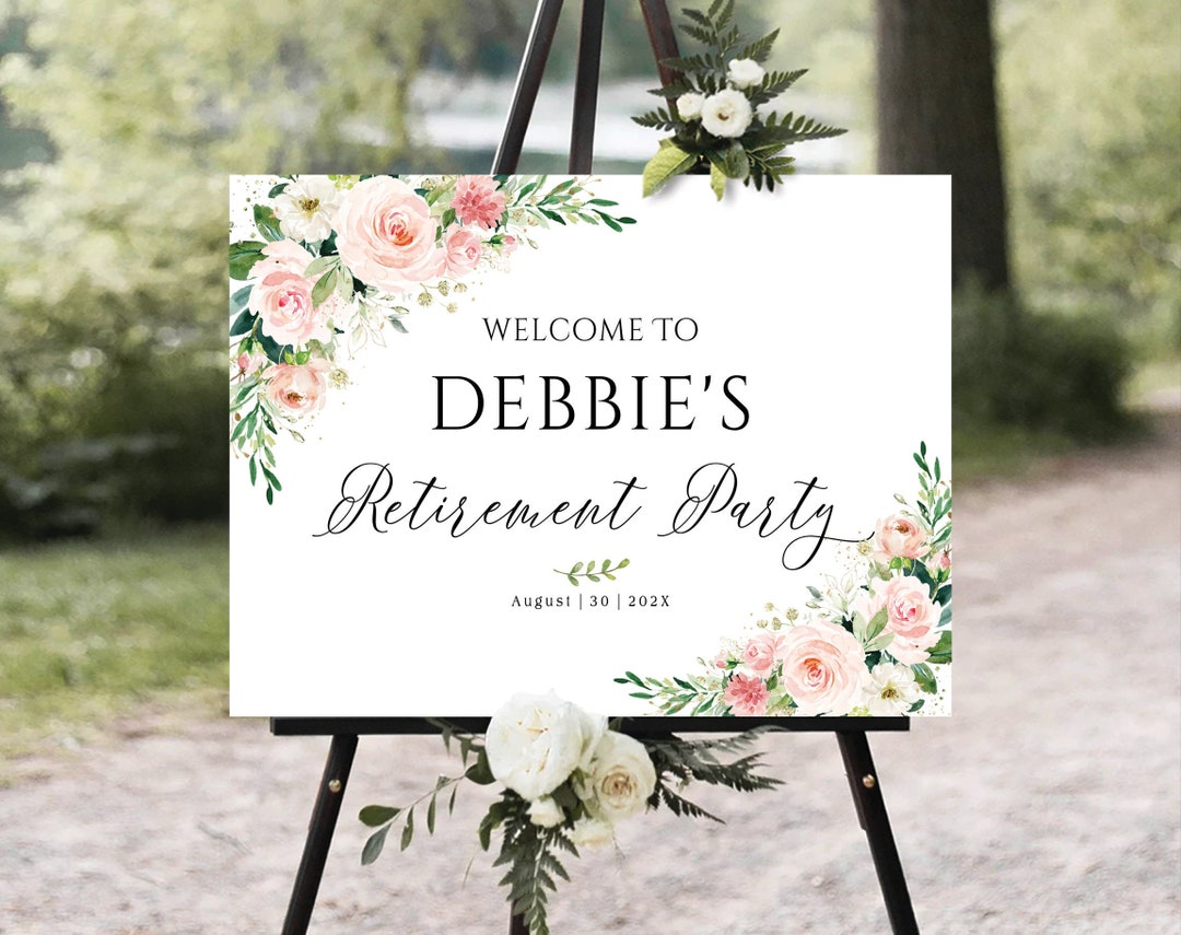 Retirement Party Sign, Retirement Welcome Sign, Retirement Celebration ...