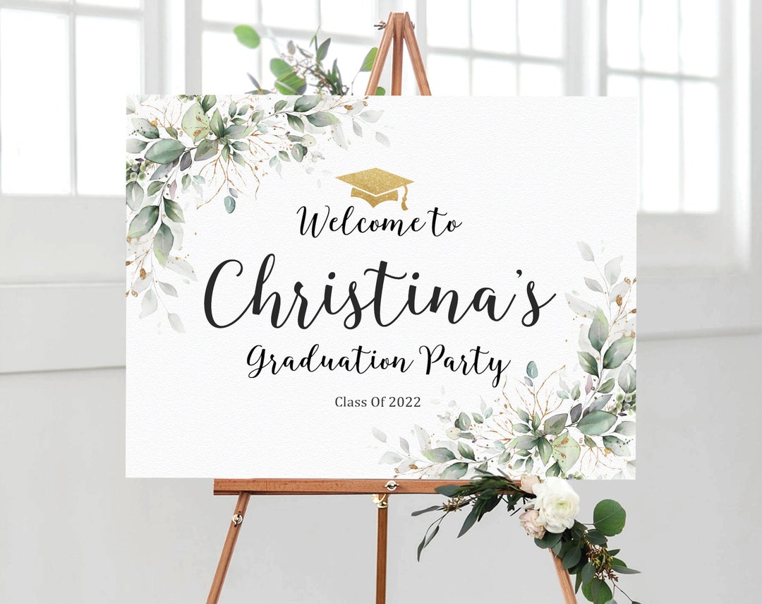Graduation Welcome Sign, Graduation Sign, Graduation Party Sign ...