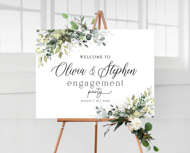 Engagement Welcome Sign, Engagement Signs, Engagement Party Welcome ...