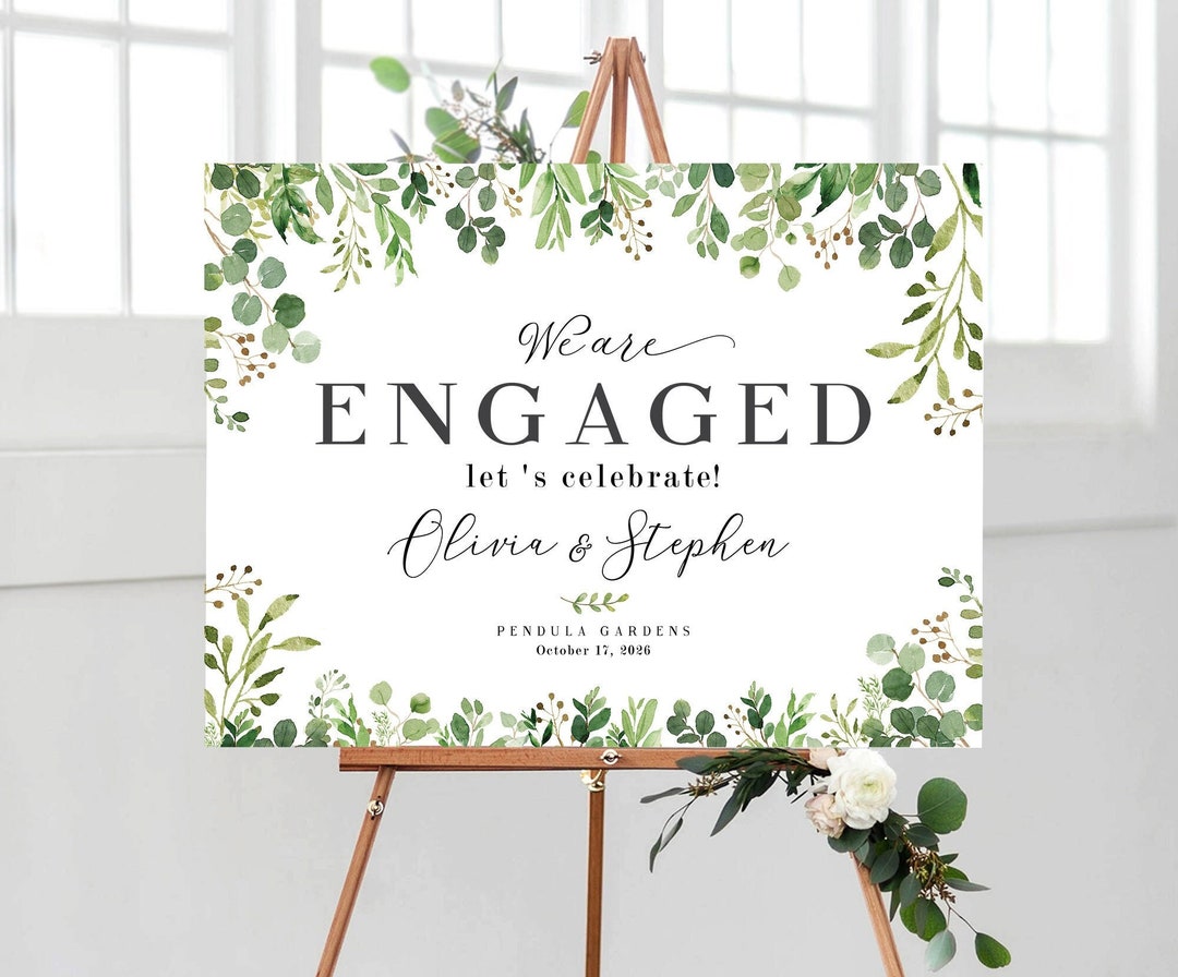 Engagement Sign Engagement Welcome Sign Engagement Party - Etsy