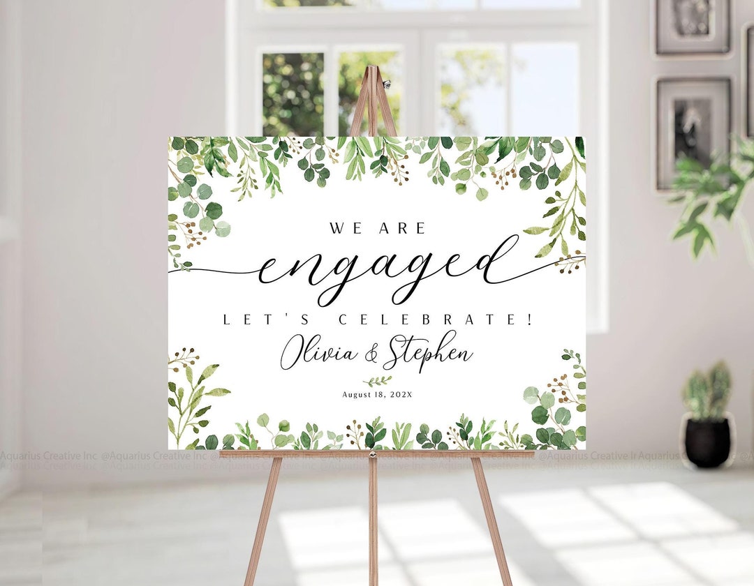 Engagement Sign, Engagement Welcome Sign, Engagement Party Sign ...