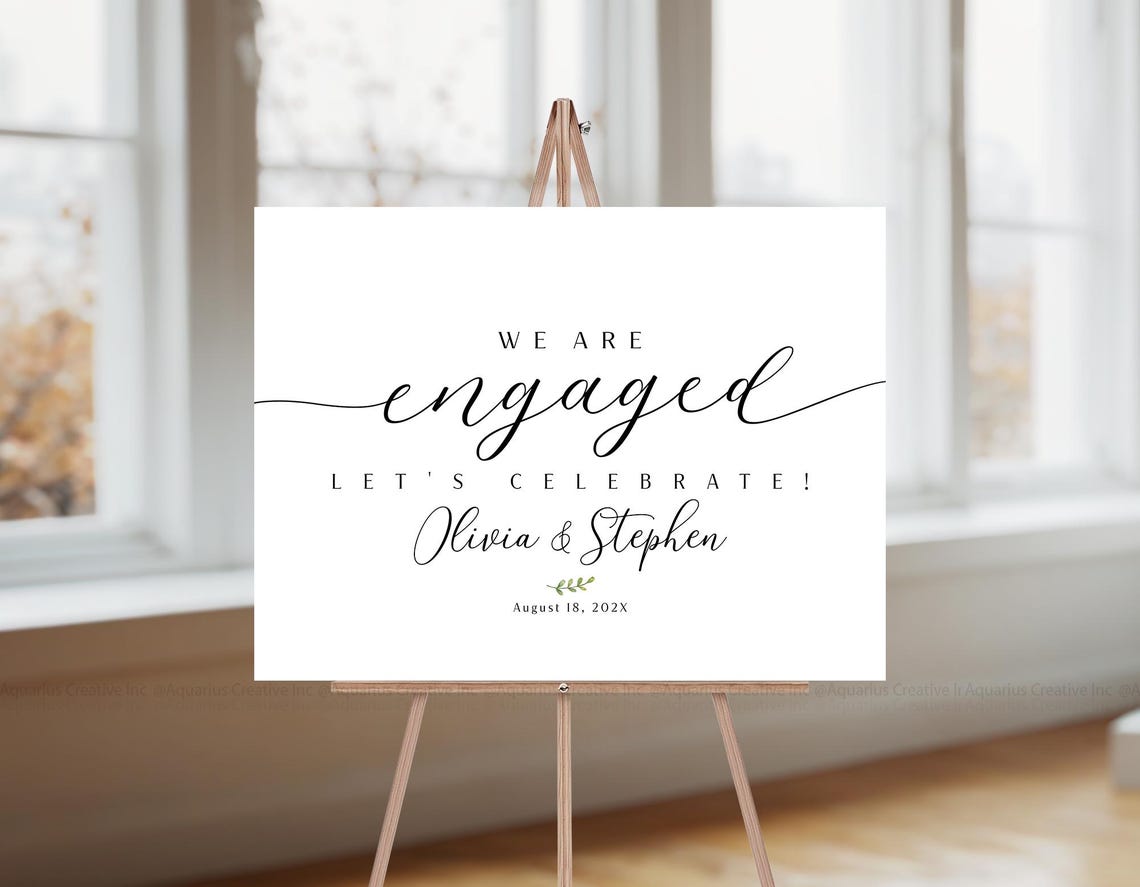 Engagement Party Sign, Engagement Welcome Sign, Engagement Decor ...