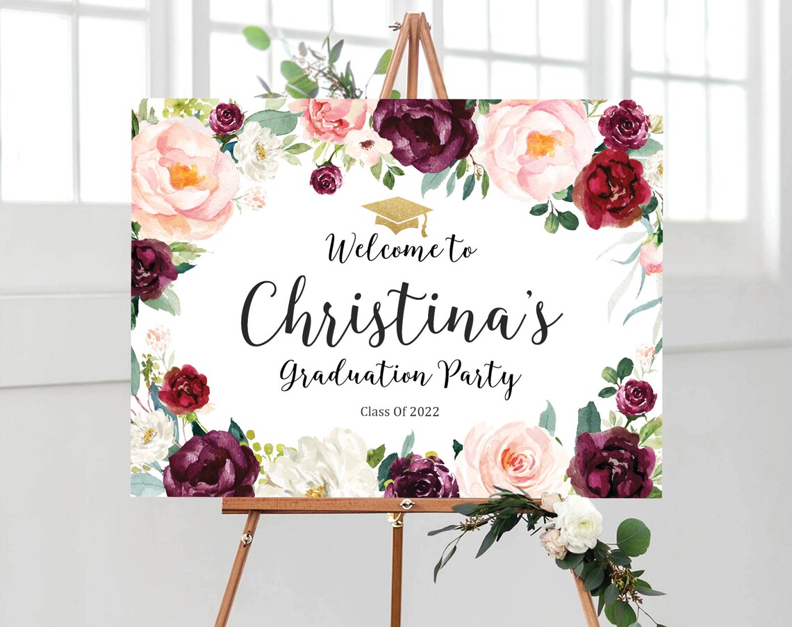 Graduation Welcome Sign Graduation Sign Graduation Party | Etsy
