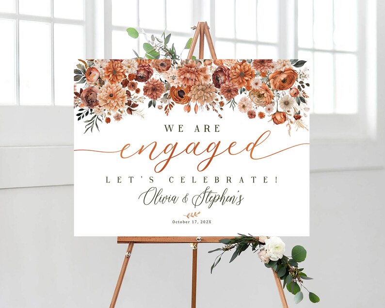 Engagement Party Decorations, Fall Engagement Sign, Engagement Welcome ...