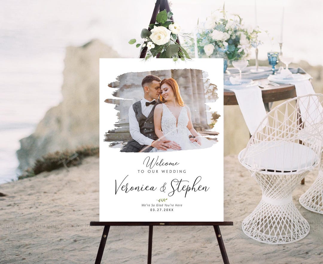 Photo Wedding Sign, Welcome Wedding Sign, Wedding Welcome Sign, Wedding ...