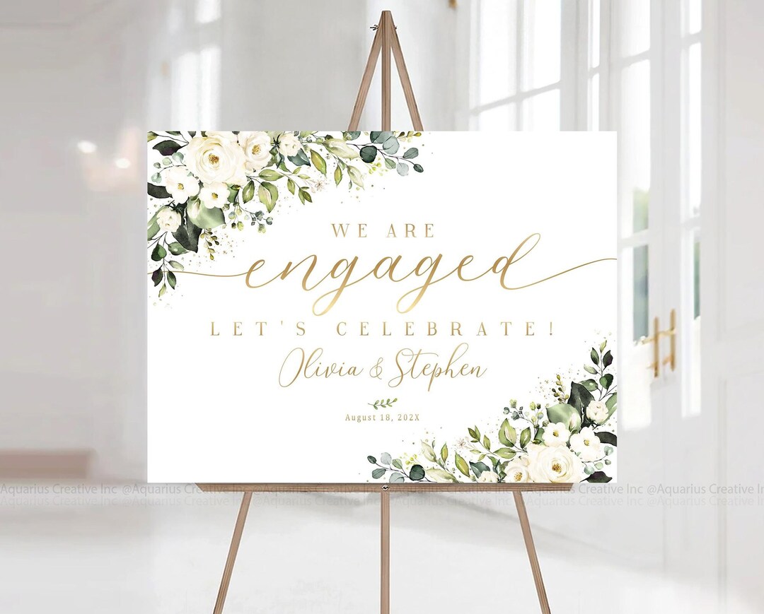 Engagement Party Sign, Engagement Welcome Sign, Engagement Decor ...