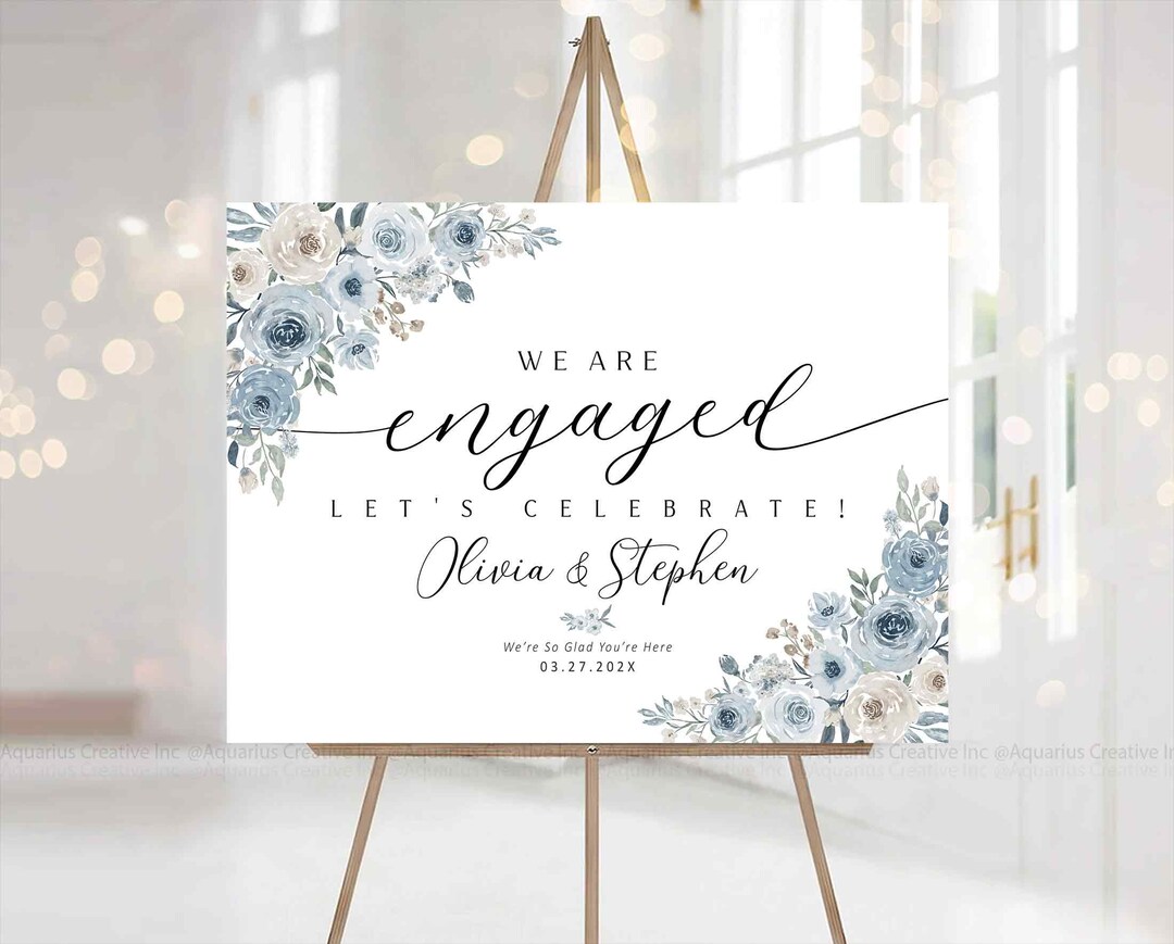 Engagement Sign, Engagement Welcome Sign, Engagement Party Sign ...