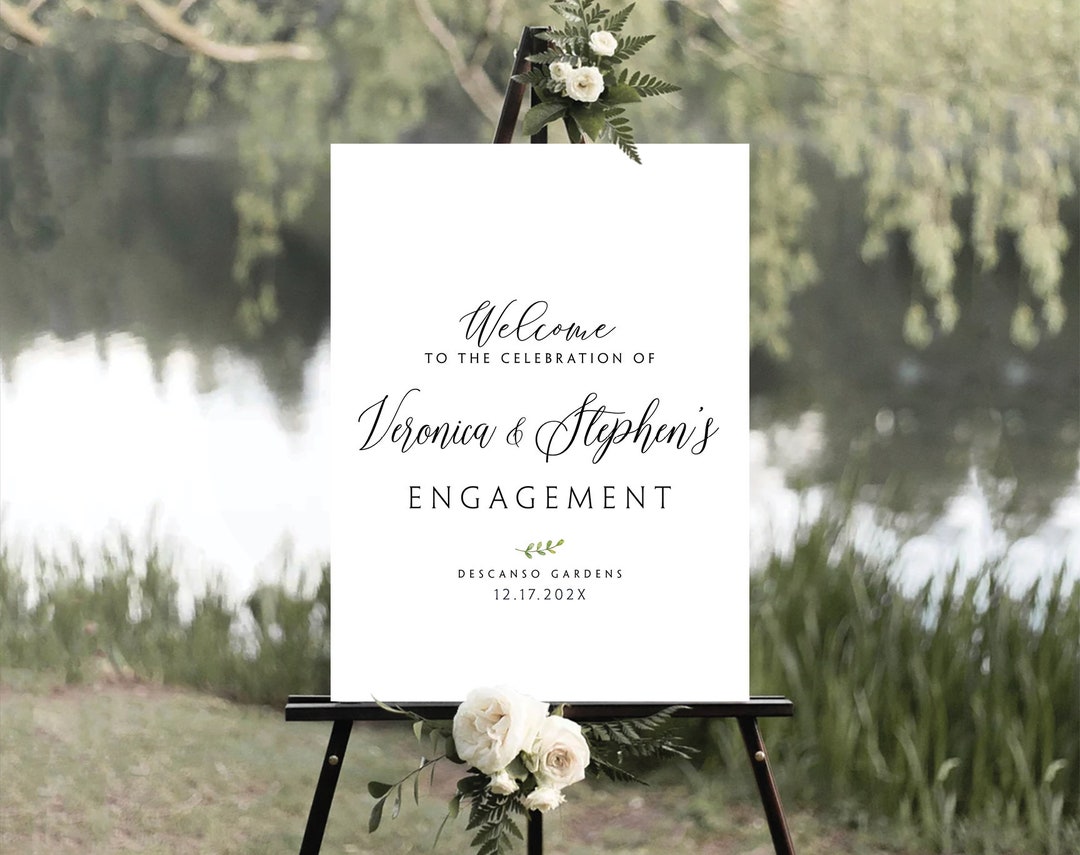 Engagement Party Sign, Engagement Welcome Sign, Engagement Decor ...
