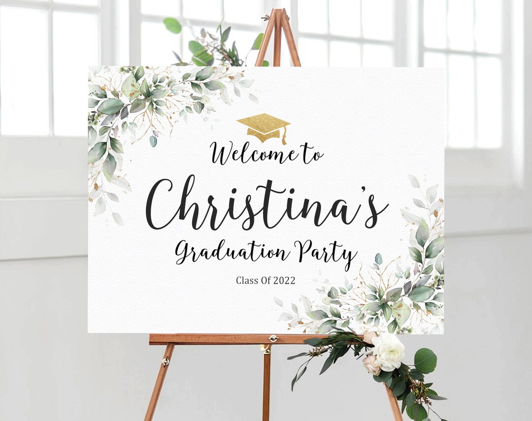 Graduation Welcome Sign, Graduation Sign, Graduation Party Sign ...
