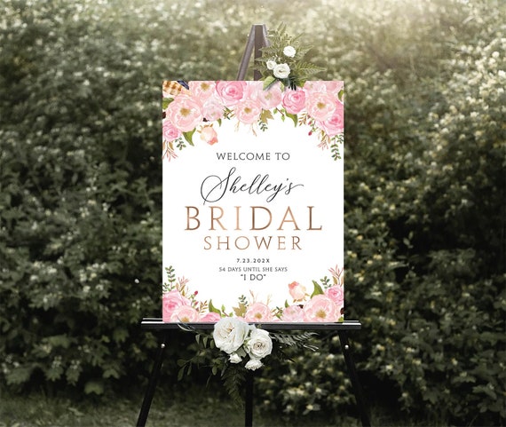 Bridal Shower Sign Bridal Shower Decorations Shower Welcome - Etsy