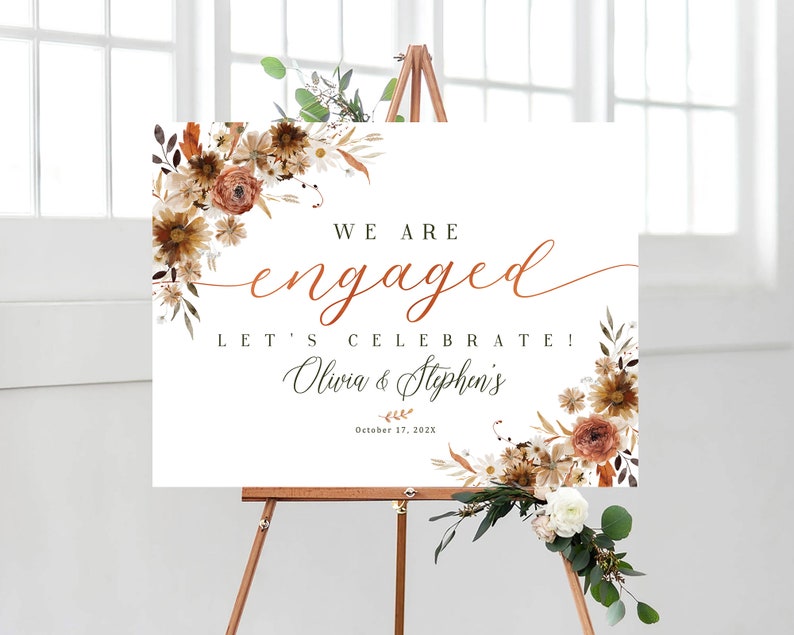Engagement Party Decorations, Fall Engagement Sign, Engagement Welcome ...