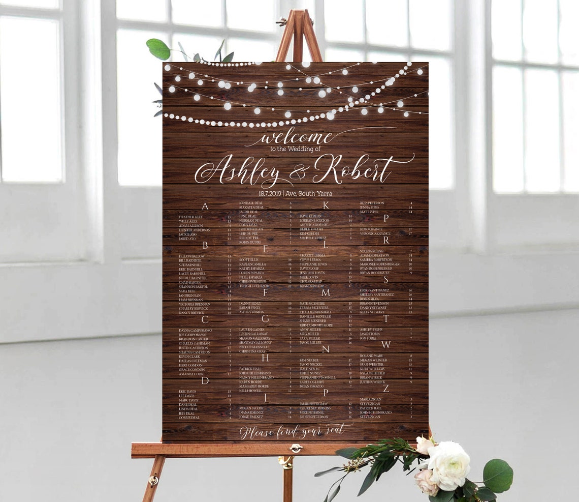 Wedding Seating Chart Seating Chart Wedding Seating Chart - Etsy