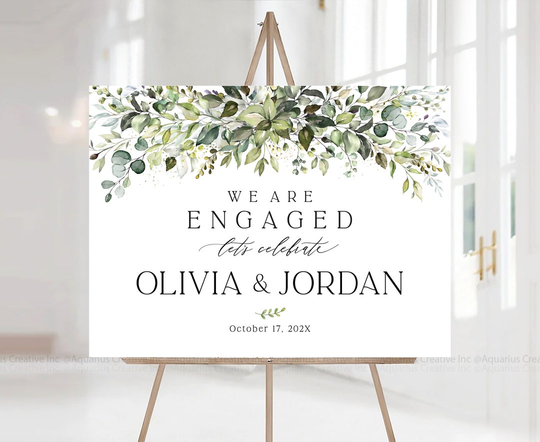 Engagement Party Sign, Engagement Welcome Sign, Engagement Decor ...