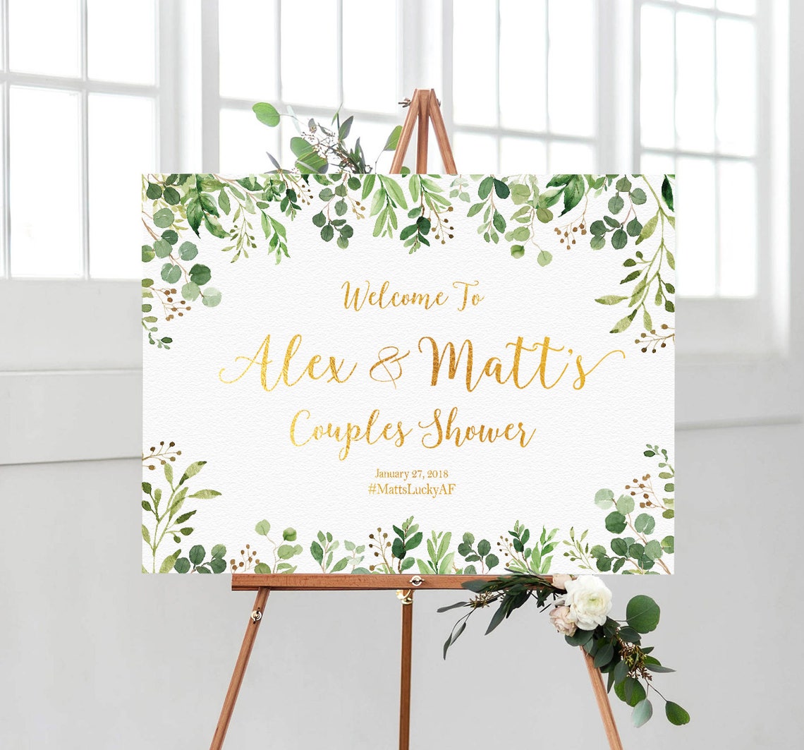 Couples Shower Sign Wedding Welcome Sign Bridal Shower Sign - Etsy