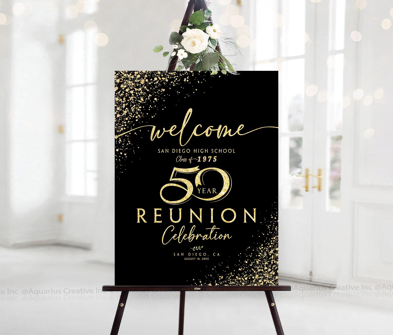 50 Year High School Reunion, Reunion Welcome Sign, Class Reunion ...