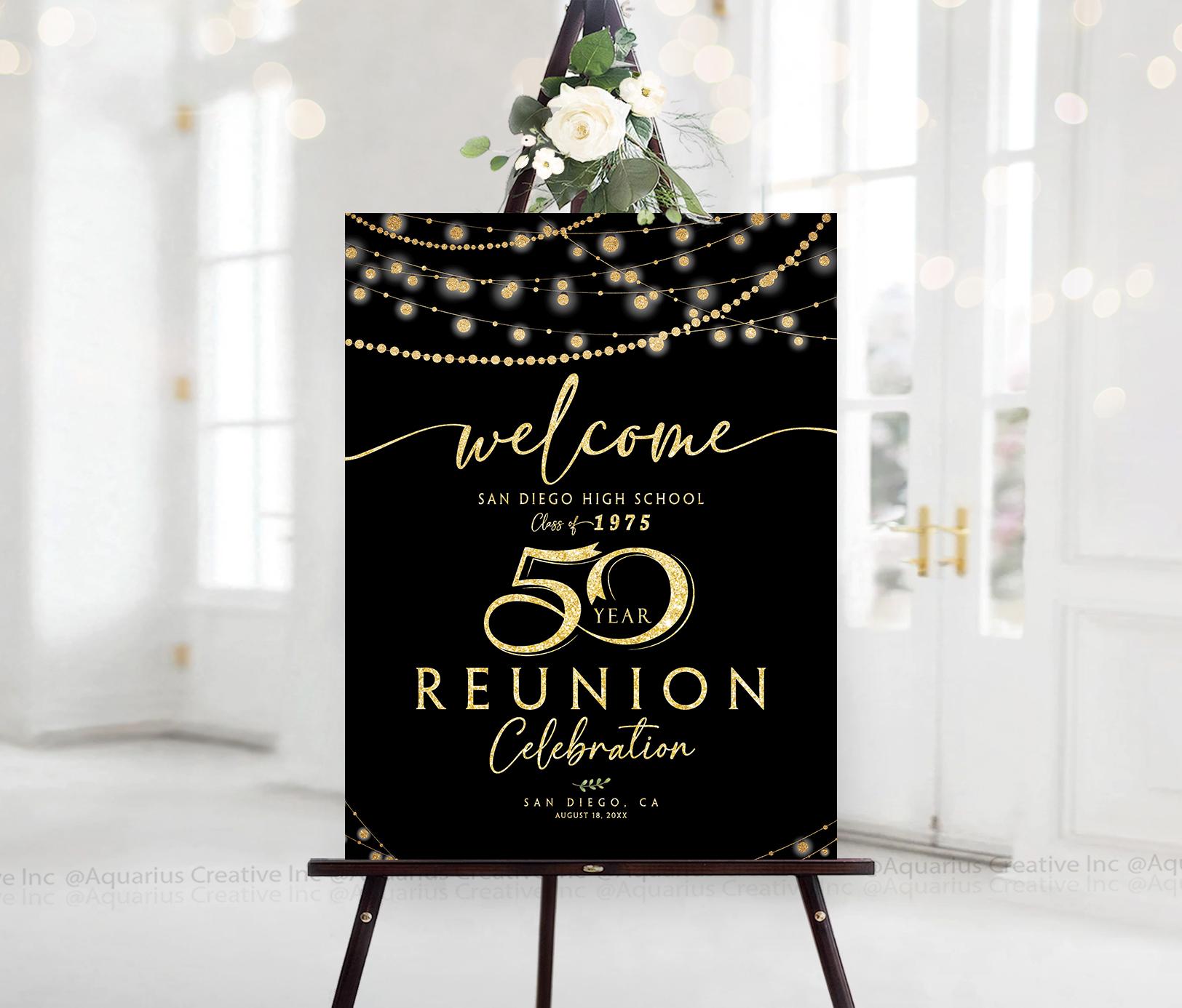 50 Year High School Reunion, Reunion Welcome Sign, Class Reunion ...