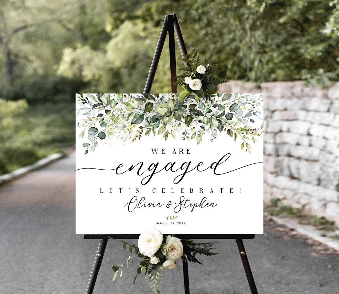 Engagement Party Sign, Engagement Party Decorations, Engagement Welcome ...
