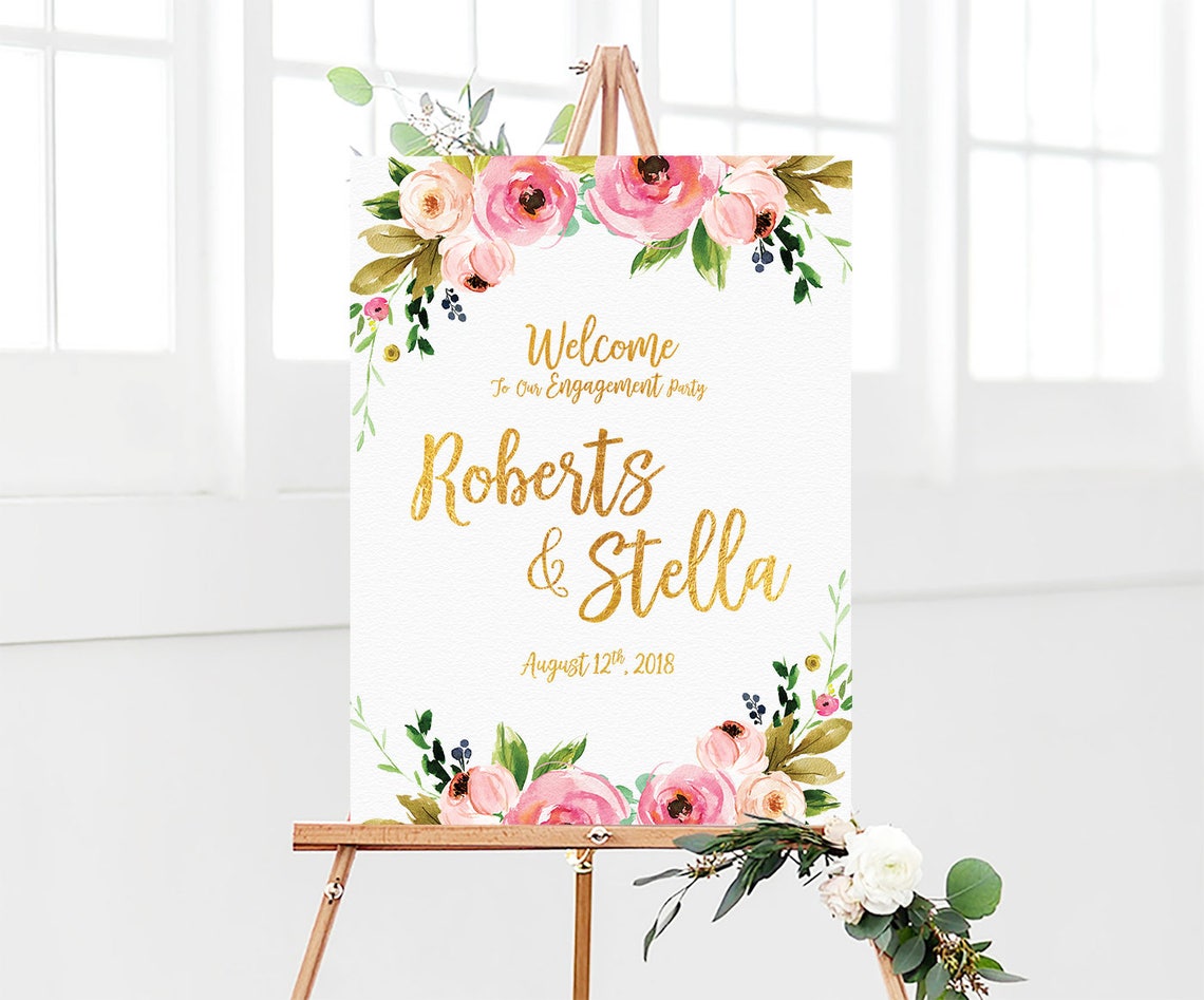 Engagement Sign Engagement Welcome Sign Engagement Party - Etsy
