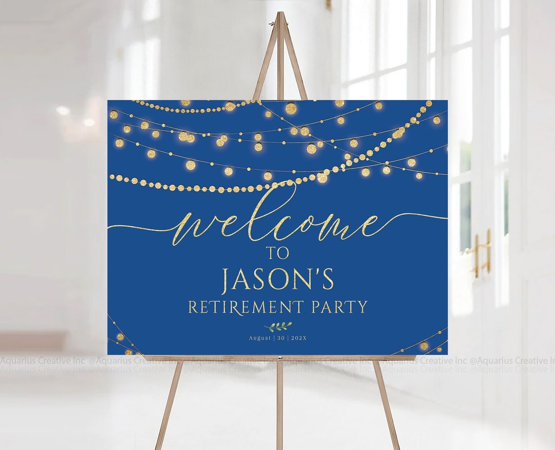 Retirement Party Sign, Retirement Welcome Sign, Retirement Celebration ...