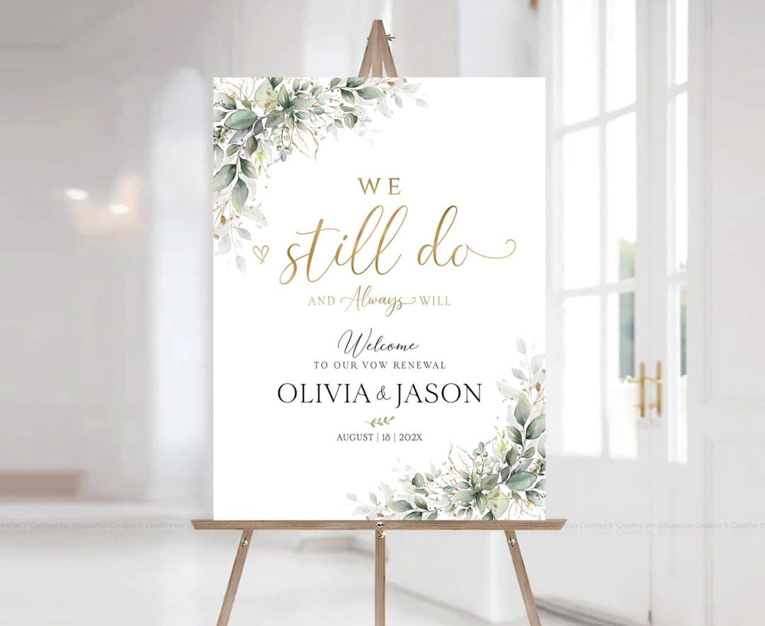 Vow Renewal Sign, Vow Renewal Decor, We Still Do Sign, Anniversary ...
