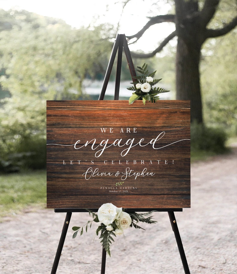 Engagement Sign, Engagement Welcome Sign, Engagement Party Sign ...