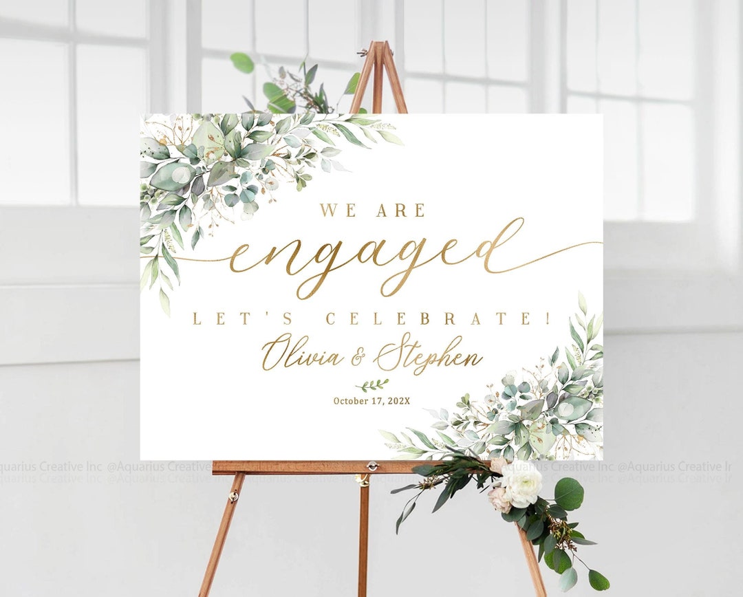 Engagement Welcome Sign, Engagement Party Sign, Engagement Decor ...