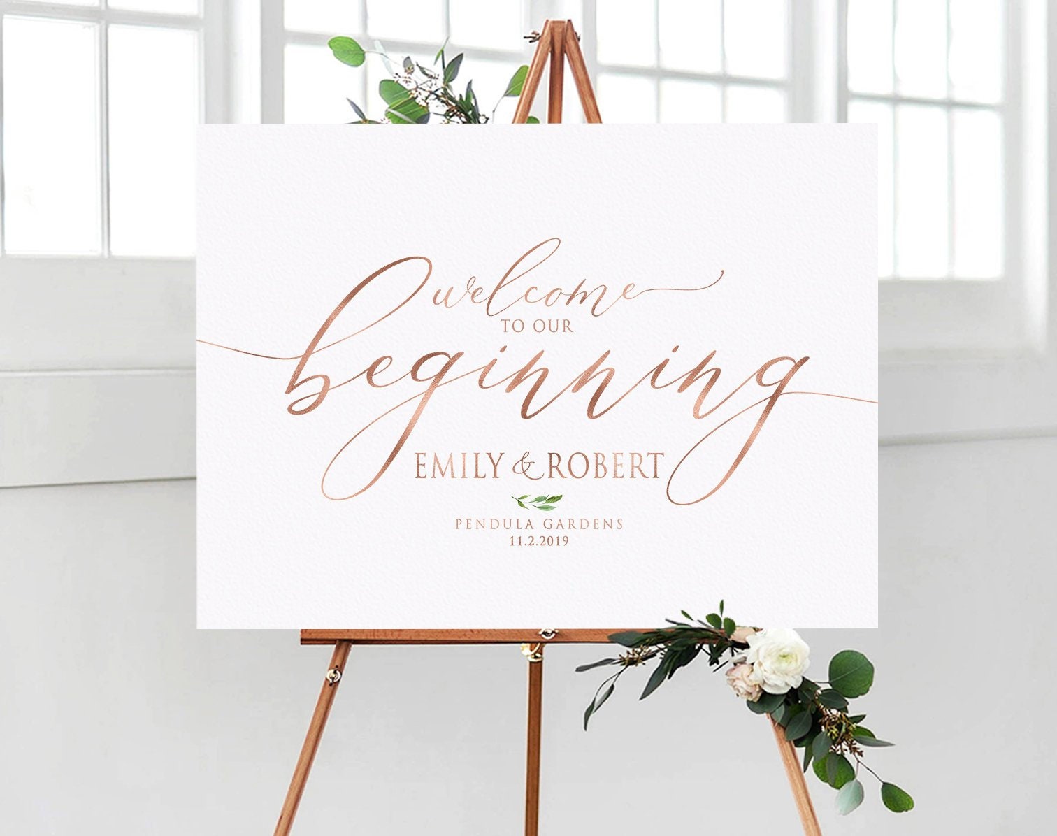 Welcome to Our Beginning Sign Wedding Welcome Sign Wedding - Etsy