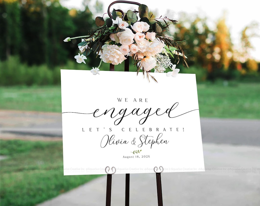 Engagement Sign, Engagement Welcome Sign, Engagement Party Sign ...