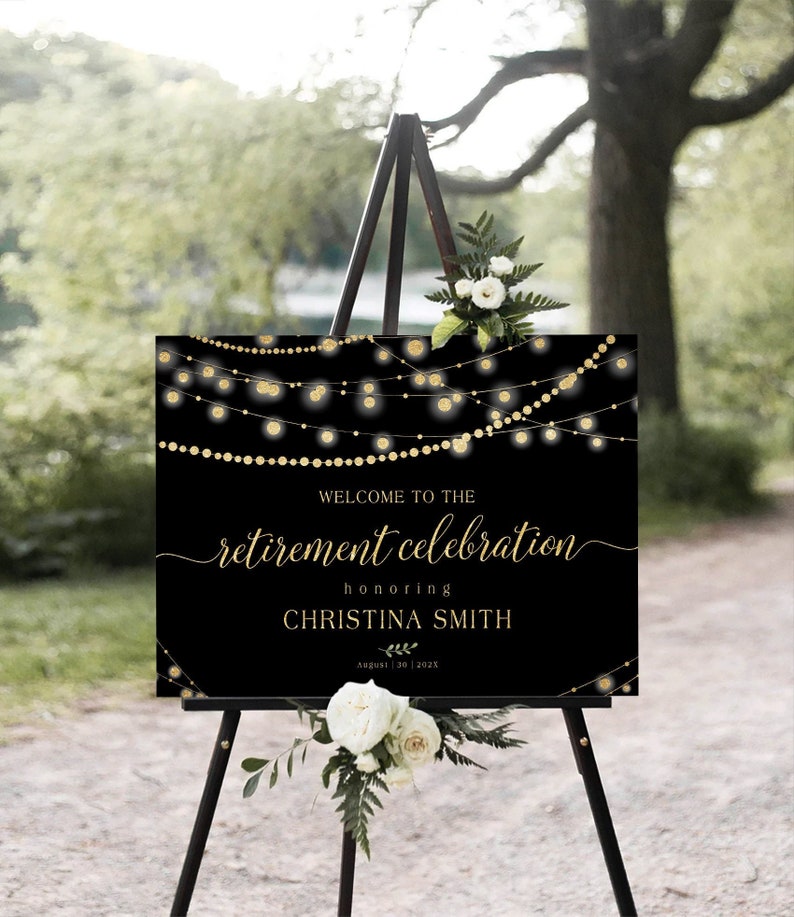 Retirement Party Sign Retirement Welcome Sign Retirement - Etsy