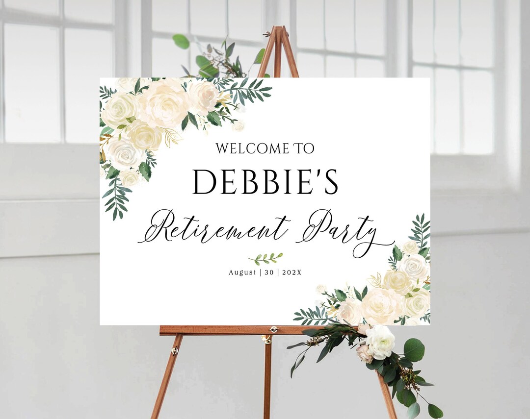 Retirement Party Sign, Retirement Welcome Sign, Retirement Celebration ...